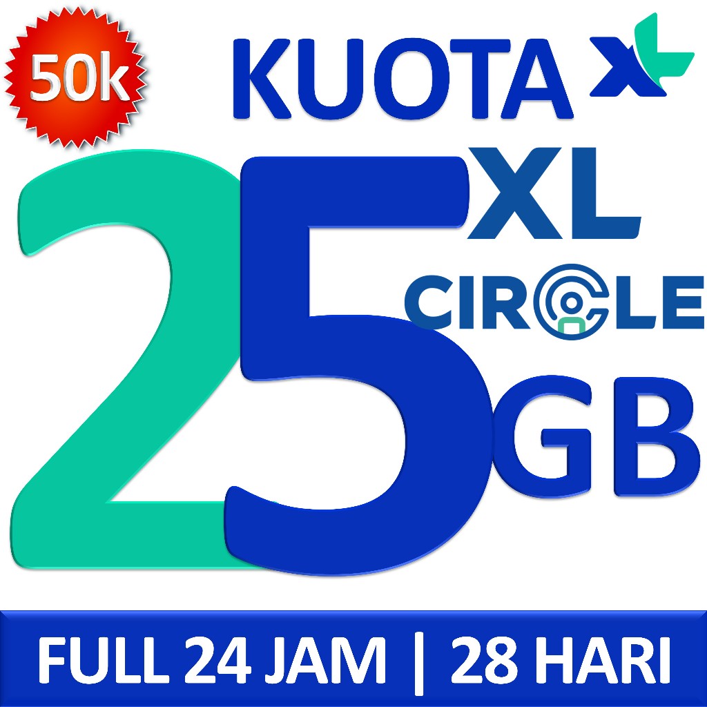 Jual kuota xl circel circle 25gb 25 gb full 24 jam | Shopee Indonesia