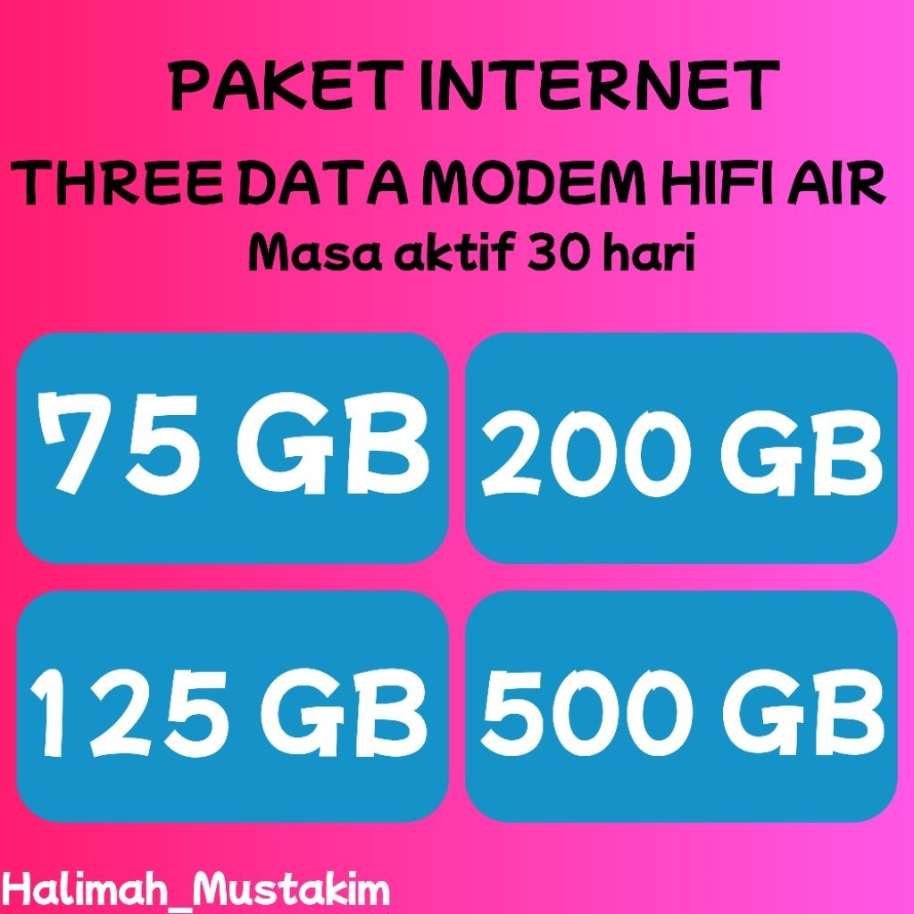 Jual Paket Internet Tri Modem Hifi Air 30 hari | Shopee Indonesia