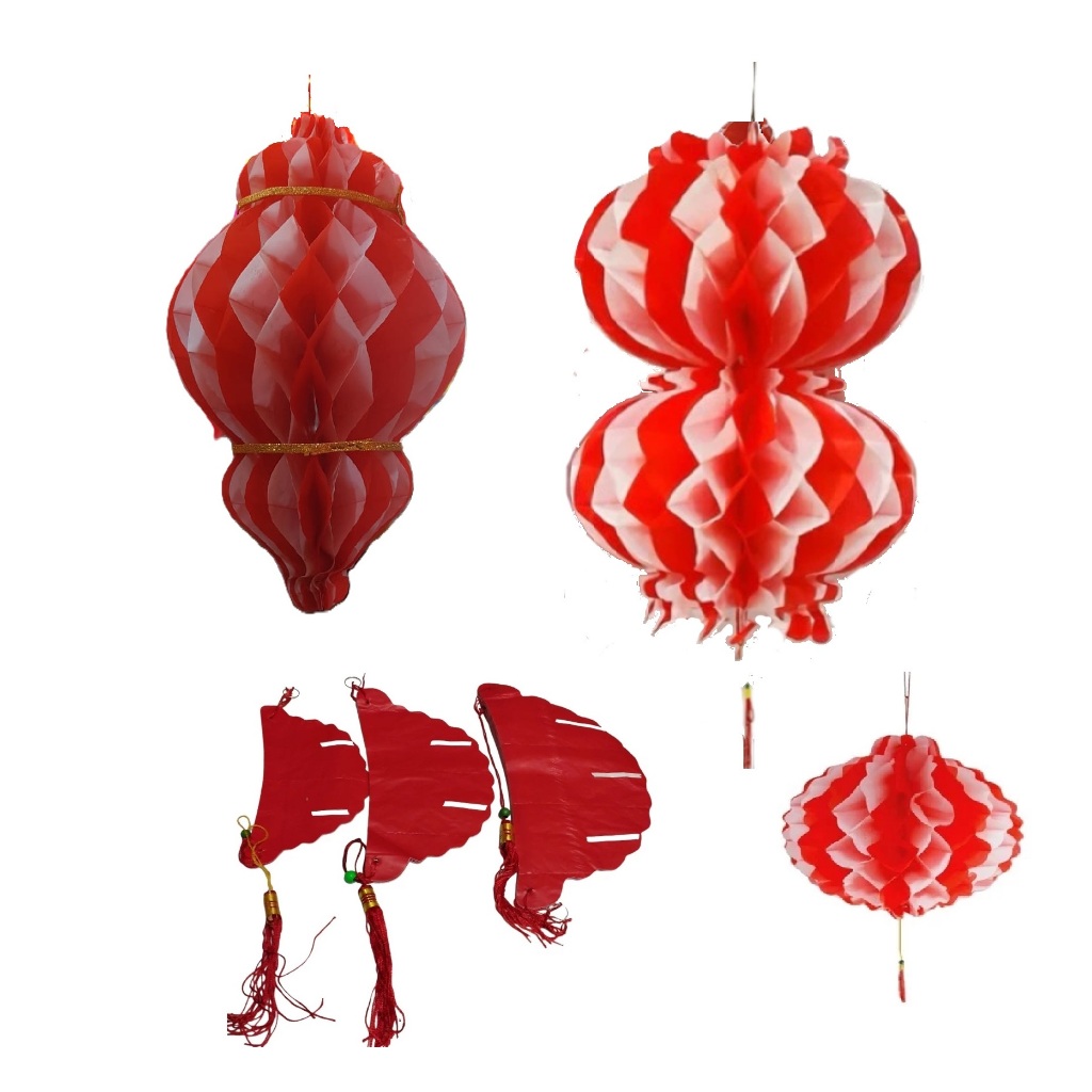 Jual Lampion TAHAN AIR PLASTIK kubah merah putih lampion lebah ...