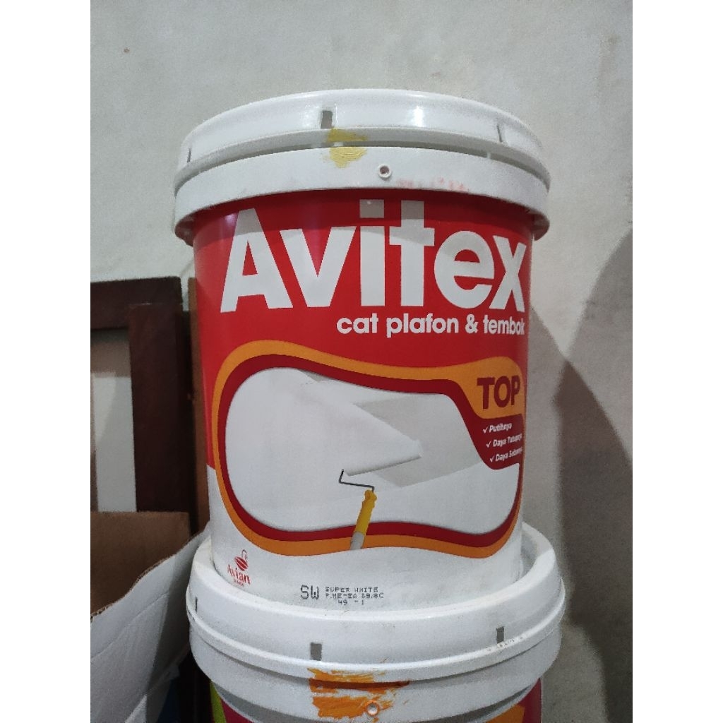 Jual Avitex TOP Cat Plafon dan Tembok / Dinding / Cat Gypsum GRC 20 kg ...