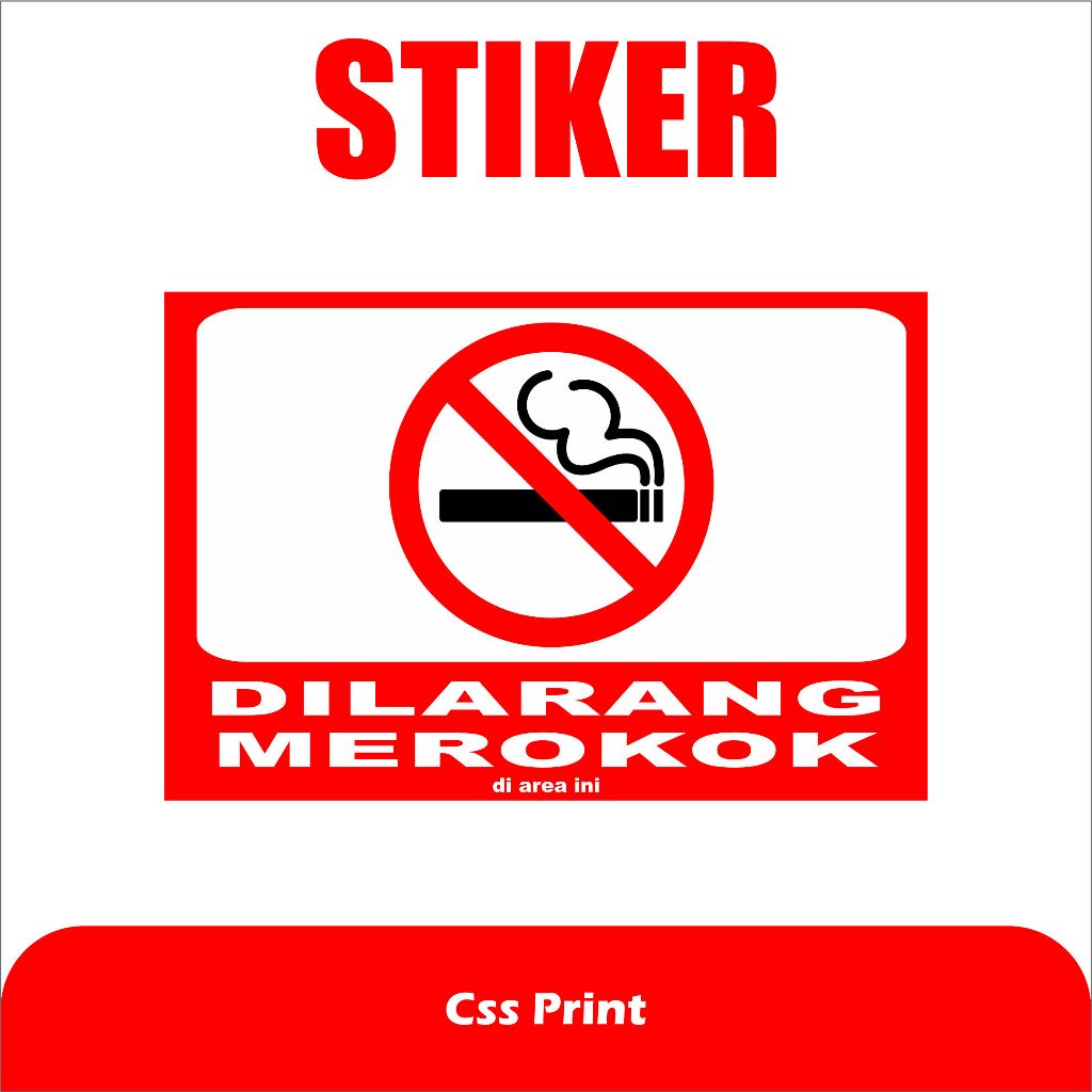 Jual STIKER DILARANG MEROKOK / NO SMOKING VAPE RAMBU PERINGATAN BAHAYA ...
