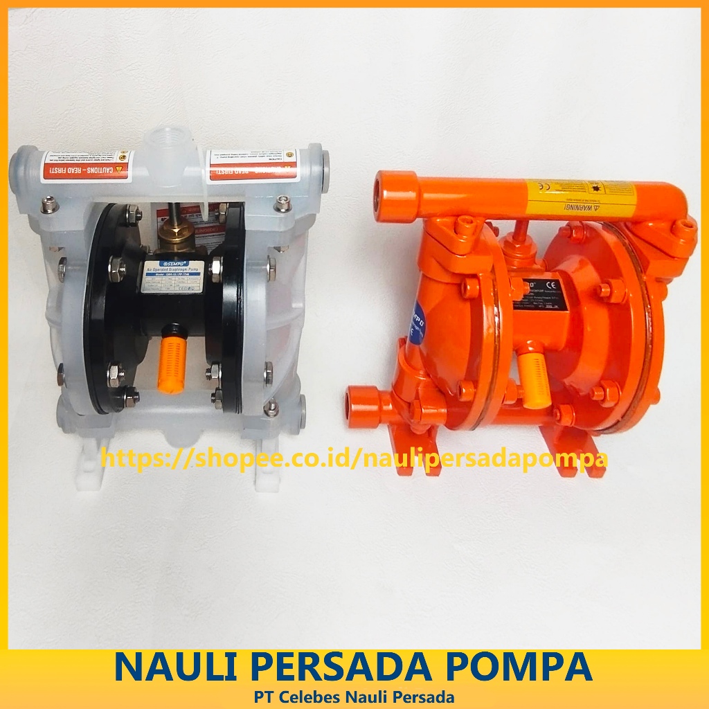 Jual Sempo Diaphragm Pump QBK-15 (QBK15) Pompa Pneumatic Air Double Diaphragm (AODD 1/2 inch ...