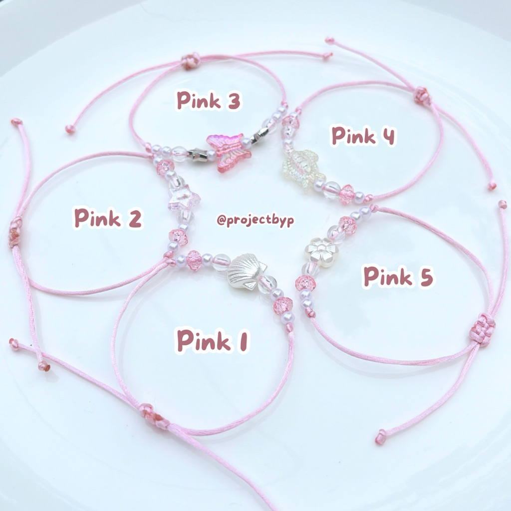 Jual Gelang Tali Manik Serut / Gelang Tali Serut Butterfly / Gelang ...