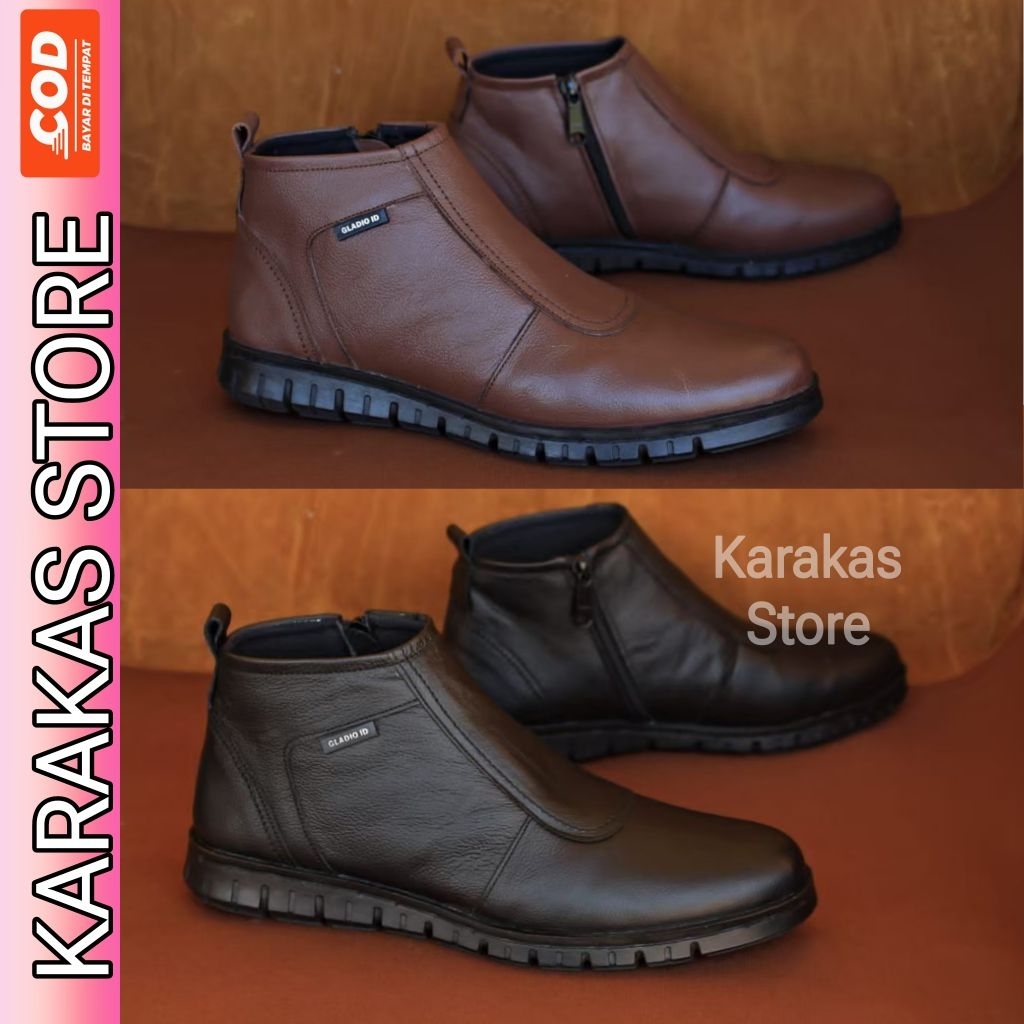 Jual KARAKAS x Gladio Sepatu Boot Formal Pria Kulit Clever Keren ...
