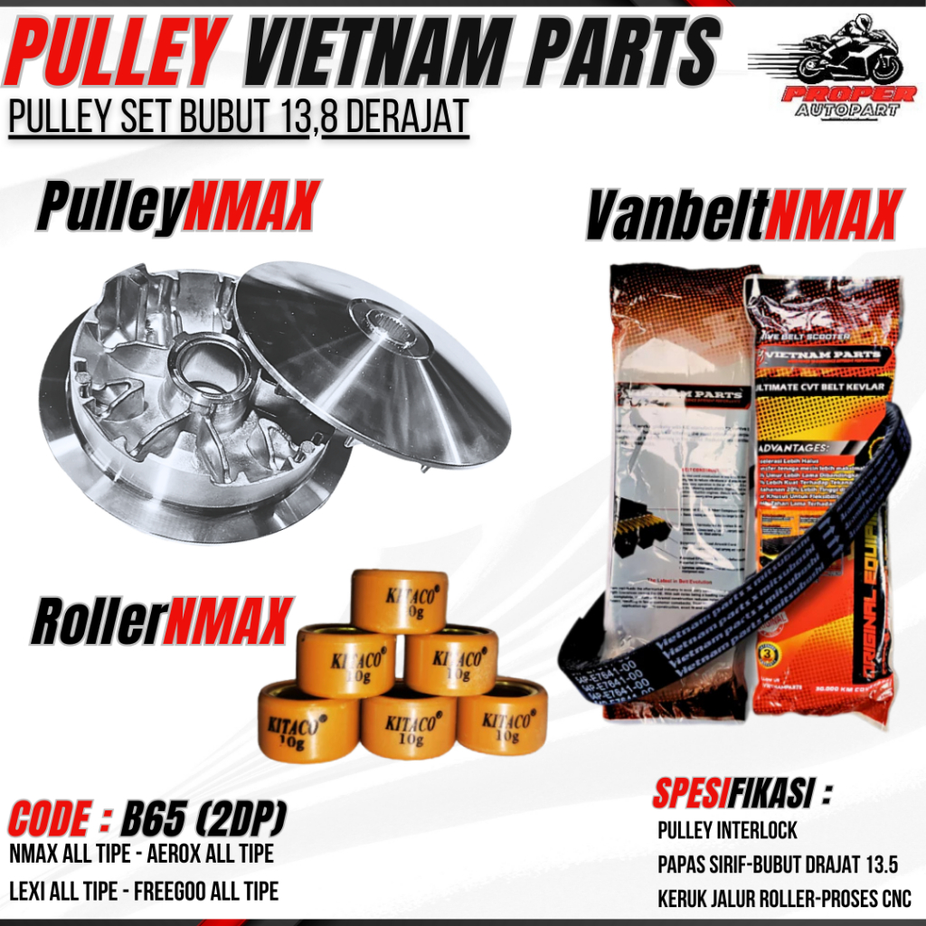 Jual PULLEY CUSTOM NMAX AEROX KZR PULEY K1Z PULEY KVB PULEY KOJ PULLEY ...