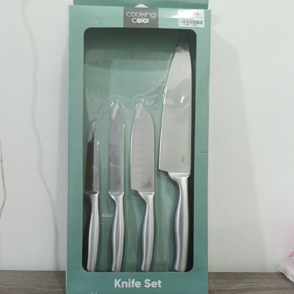 Jual Cooking Color Set Pisau Dapur 4 pcs Anti Karat Stainless Steel ...