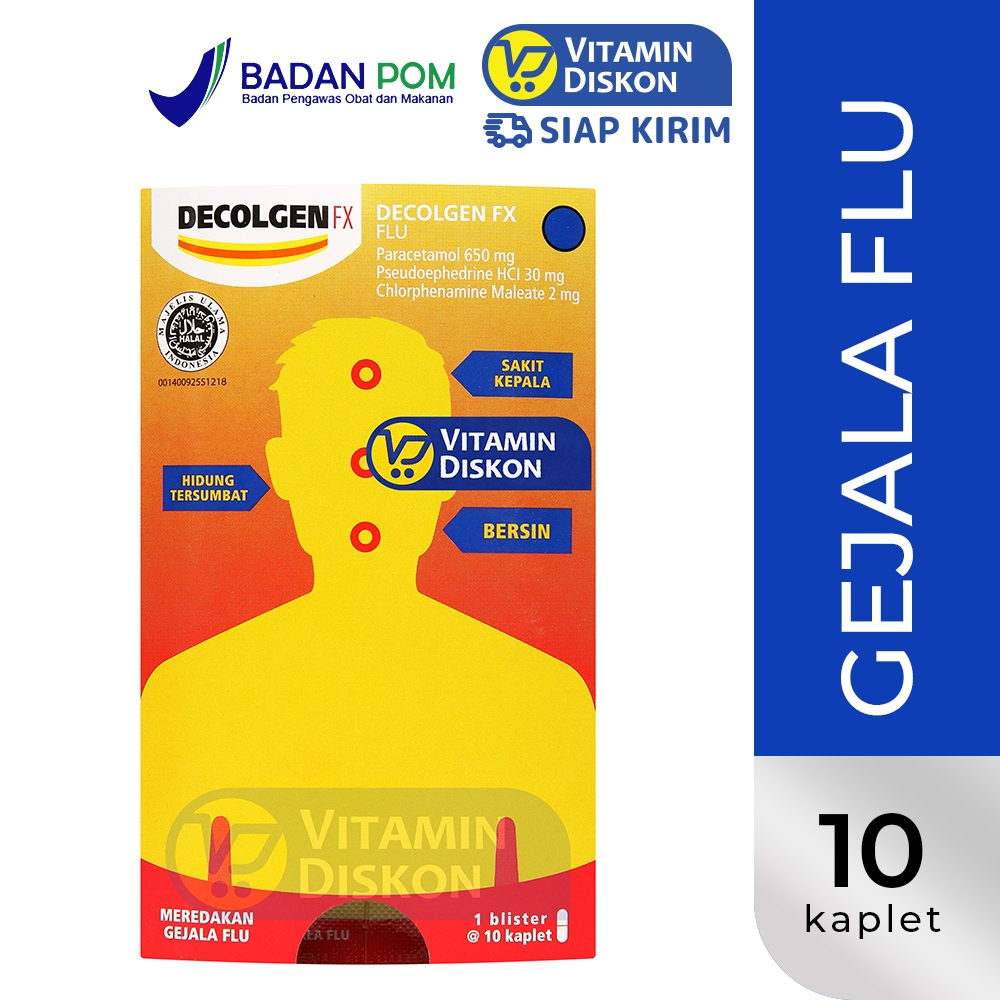 Jual DECOLGEN FX - 1 STRIP ISI 10 TABLET | Obat Meredakan Flu, Bersin ...