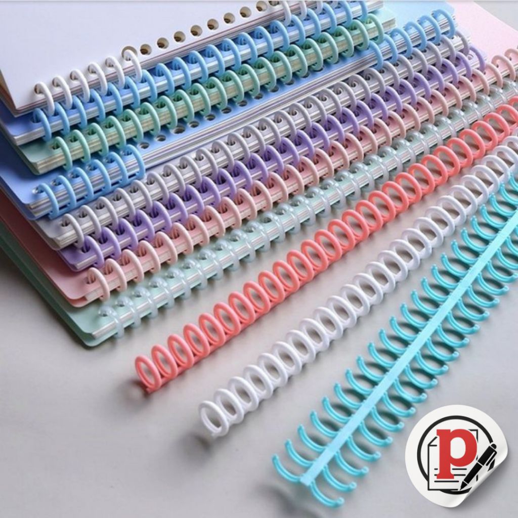 Jual Binder Plastik/ Plastic Binder Binding Strip / Spiral Ring Pastel ...