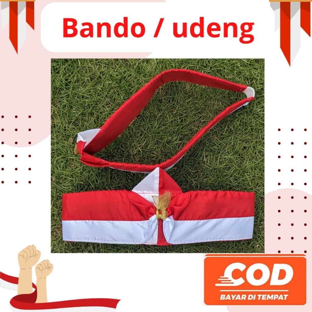 Jual iket kepala / bando merah putih / udeng merah putih | Shopee Indonesia