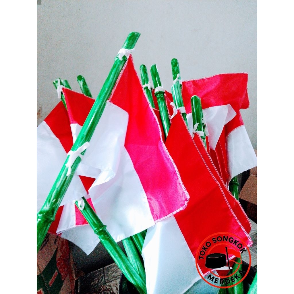 Jual Bendera bambu runcing pvc merah putih Dirgahayu 17 Agustus ...