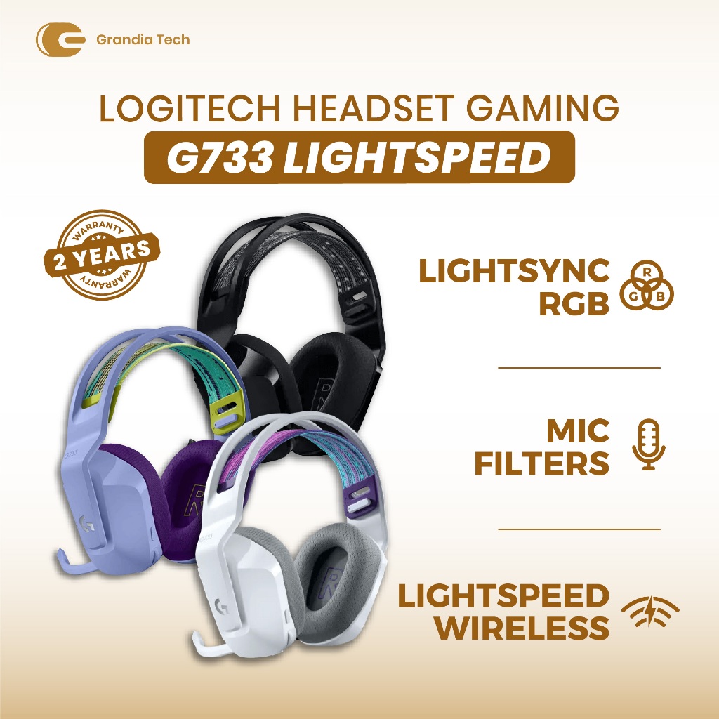 Jual Headset Logitech G733 Wireless RGB Gaming – Mic Lepas, Baterai ...