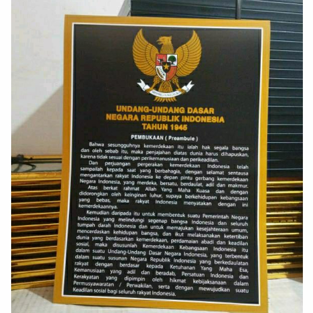 Jual Poster teks UUD 1945 NEGARA REPUBLIK INDONESIA ukuran 25x35 cm ...