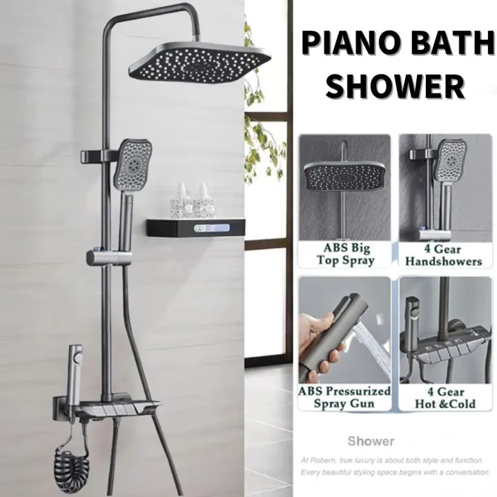 Jual Shower Kamar Mandi 4 Dalam 1 Smart Shower set 4 in 1 tampilan digital suhu konstan Set ...