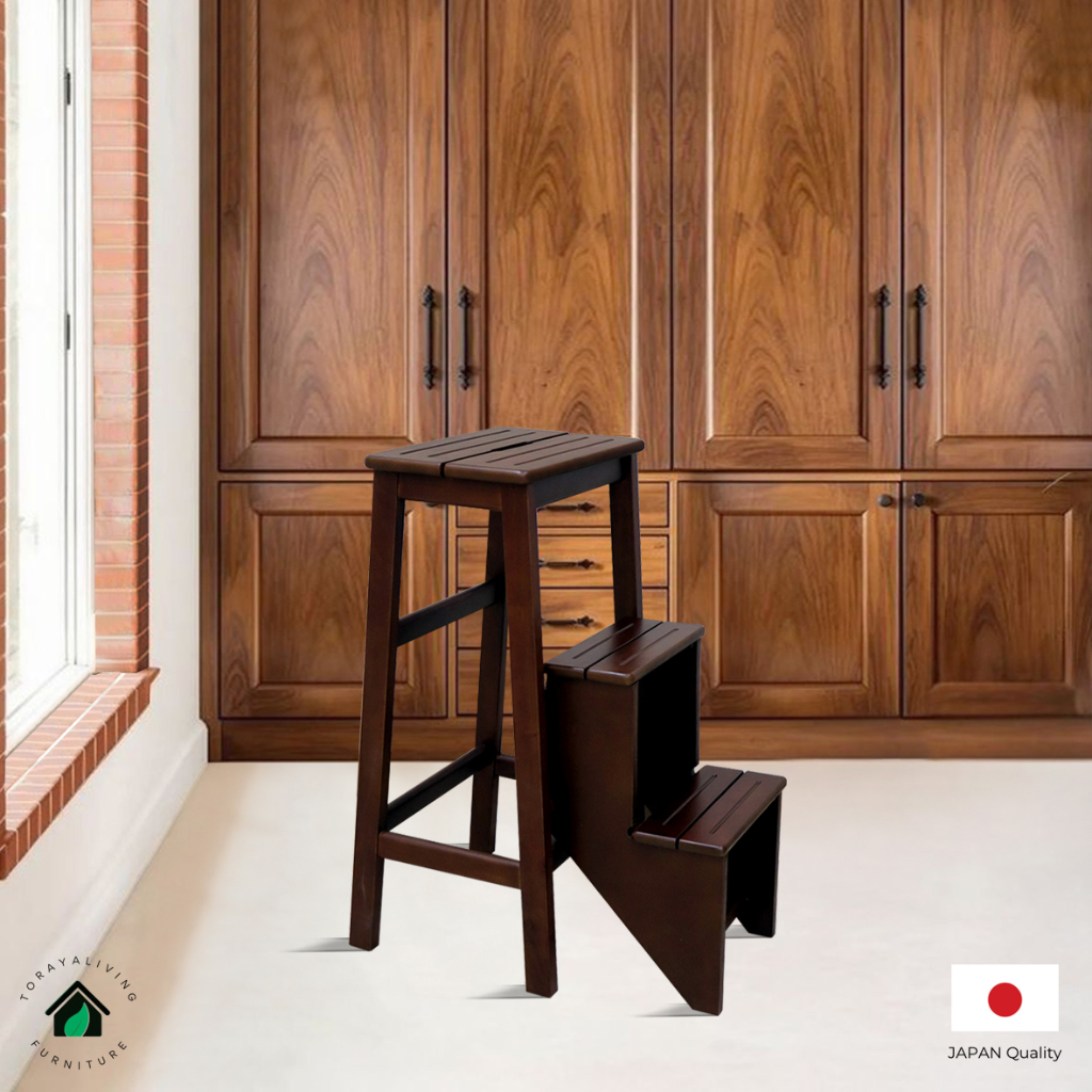 Jual Toraya- Tangga Lipat Kayu (Tinggi 75 cm): Tangga Lipat/ Bangku ...