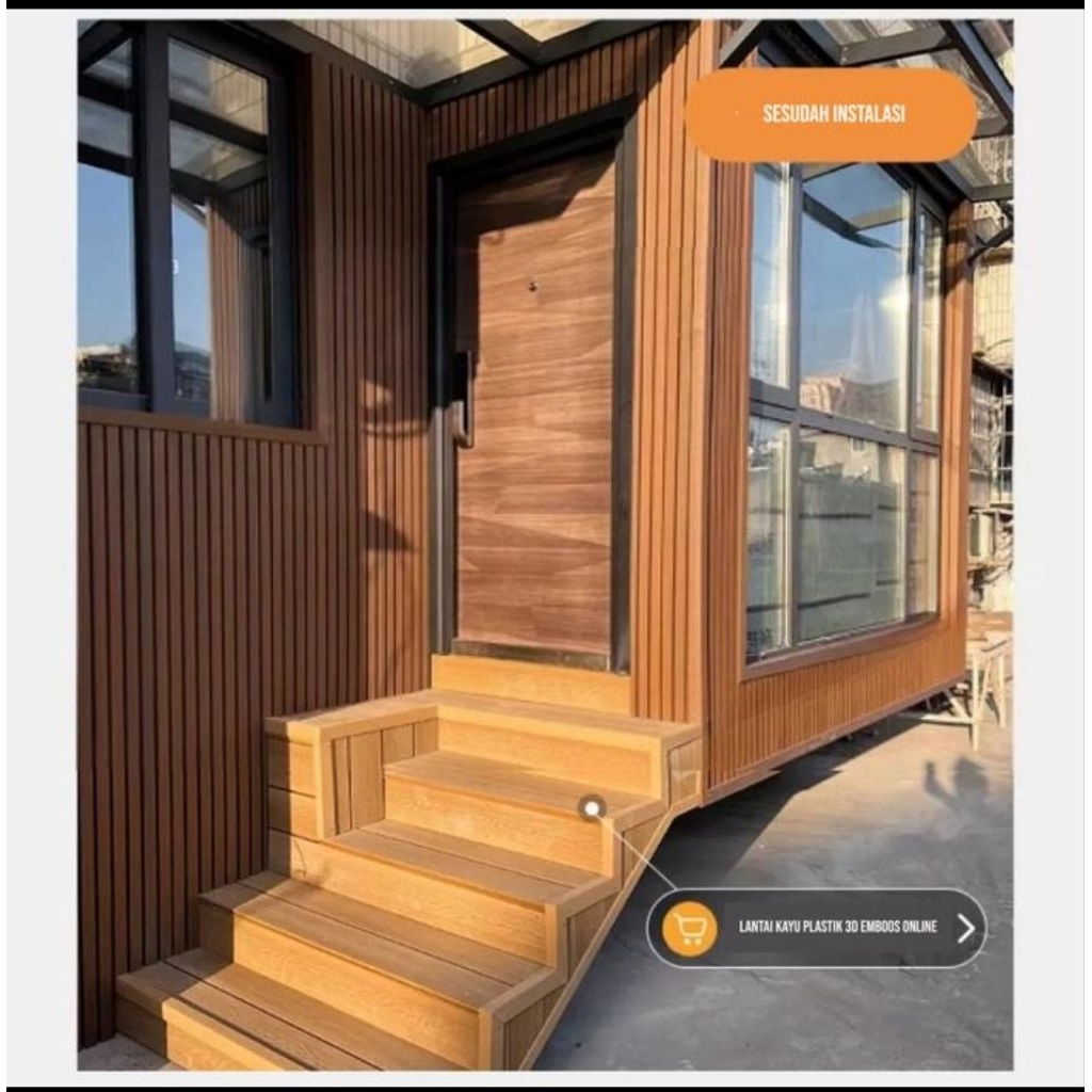 Jual Wall Cladding WPC Wood Panel Kisi-kisi Wallpanel Outdoor Dinding ...