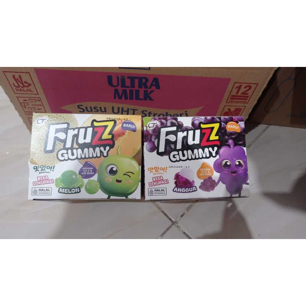 Jual ( Perbox Isi 24 ) Fruzz Gummy Dengan Vitamin C & Jus Buah 5gr isi ...