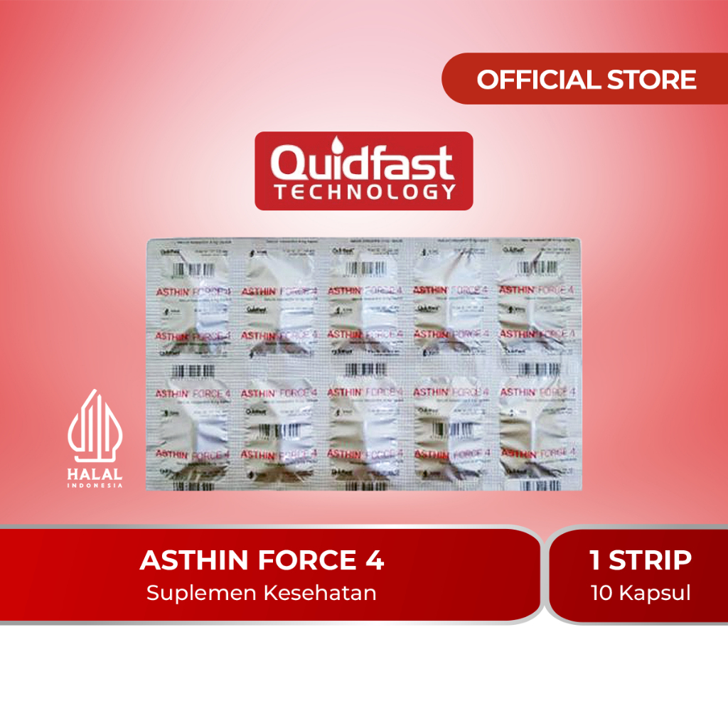 Jual Asthin Force 4 Suplemen Antioksidan + Healthy Skin isi 1 Strip @10 ...
