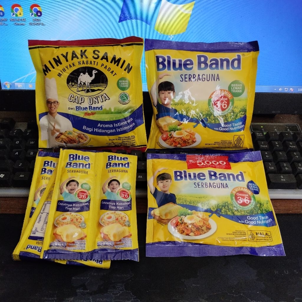 Jual BLUE BAND Serbaguna Margarin 200g 100g 15g x 6 Sachet / Minyak ...