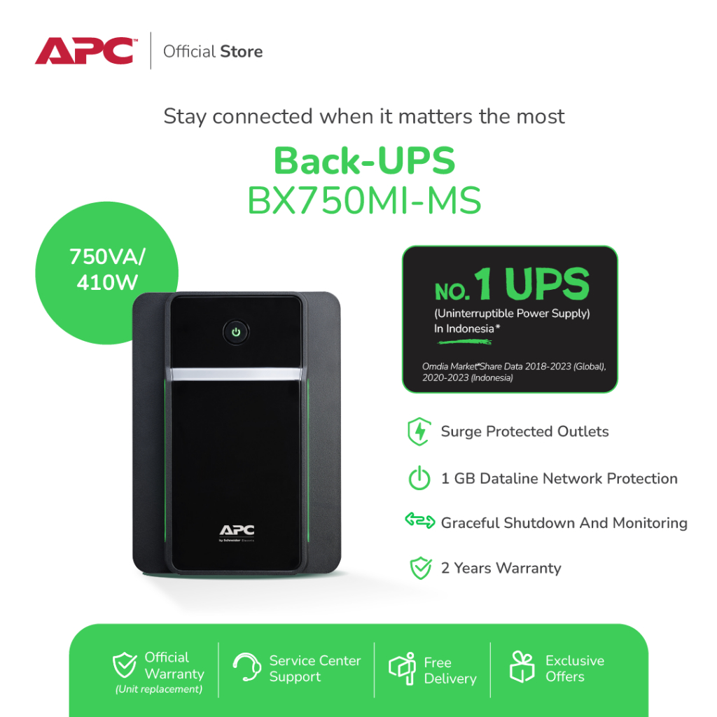 Jual UPS APC Back UPS BX 750VA 410W BX750MI-MS | Shopee Indonesia