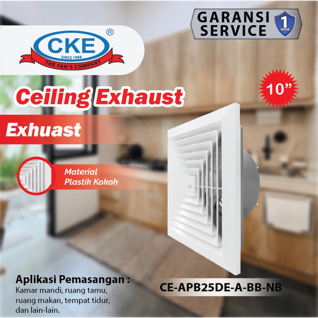 Jual KIPAS PLAFON/Exhaust Fan/Hexos Plafon 10 Inch Ceiling Exhaust CKE ...