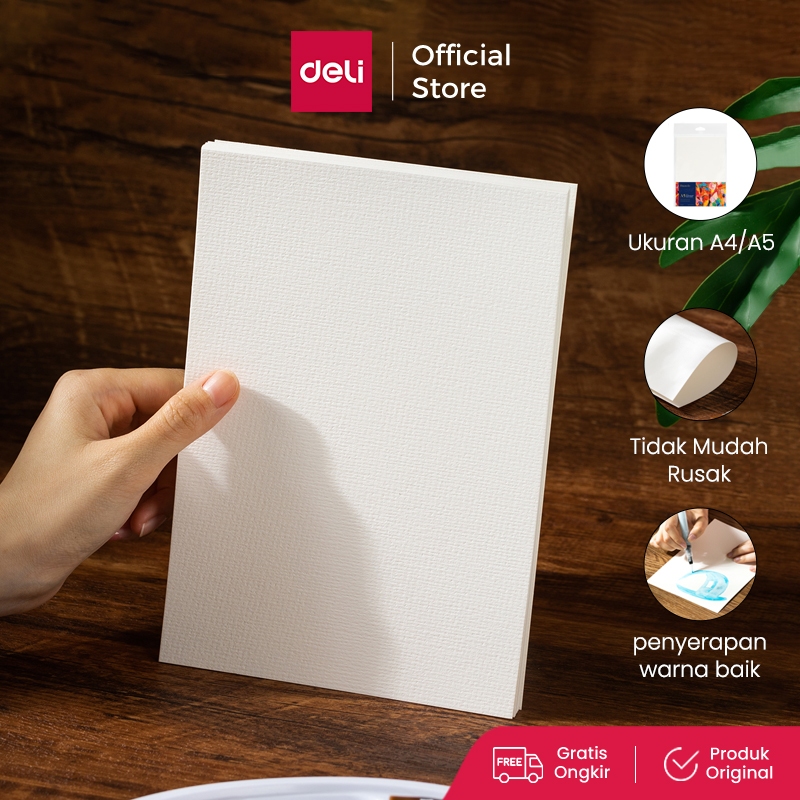 Jual Deli Watercolor Paper / Kertas Cat Air / Kertas Gambar Canvas A4 ...