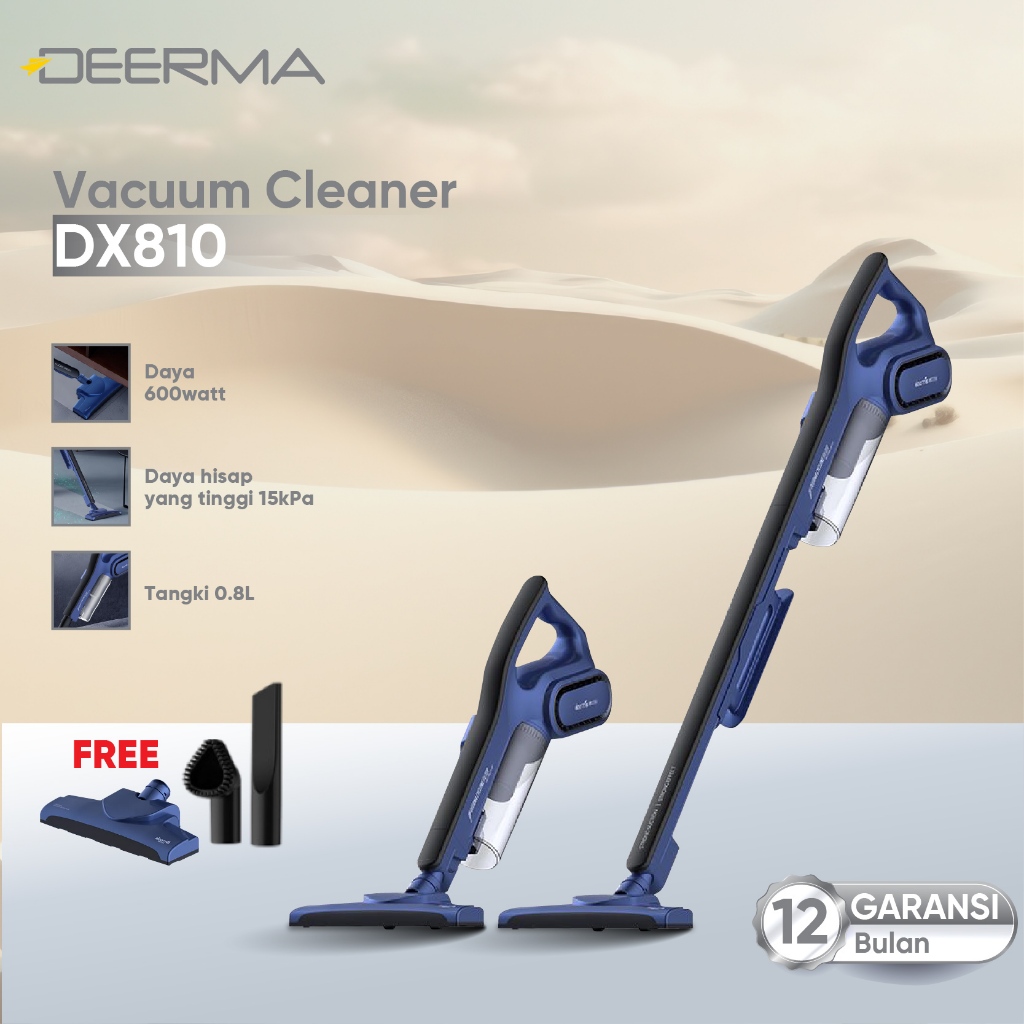 Jual Deerma dx810 Hand-held Portable Vacuum Cleaner 2-in-1 Penyedot ...