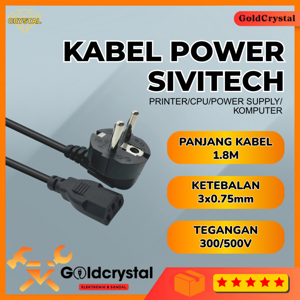 Jual Kabel Power Komputer Kabel Power CPU PC Adaptor Kabel 1,5 Meter ...
