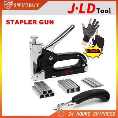 Jual JLD 3 In 1 Stapler Gun / Staples Tembak Gun Tacker Powerfull ...