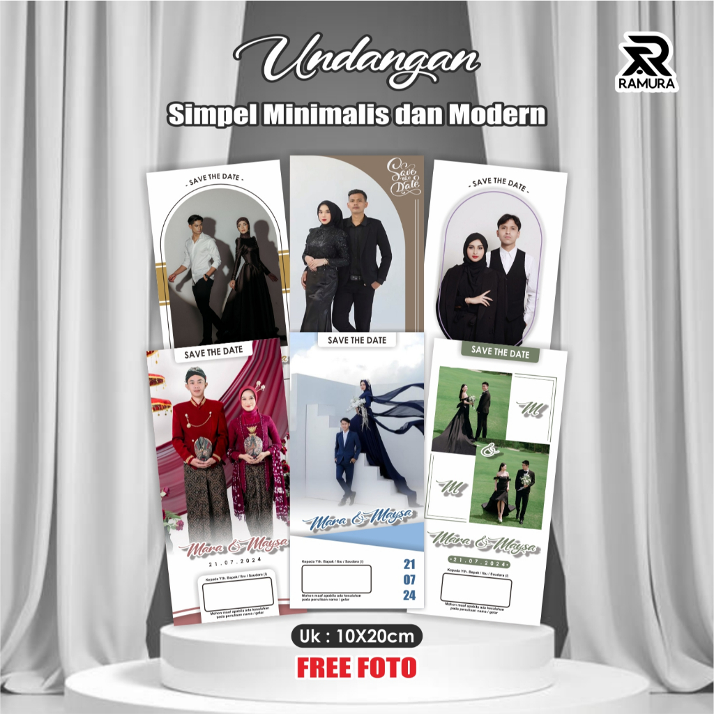 Jual Undangan Pernikahan 1 Lembar Timbal Balik (1 Lembar_B) ( Free ...