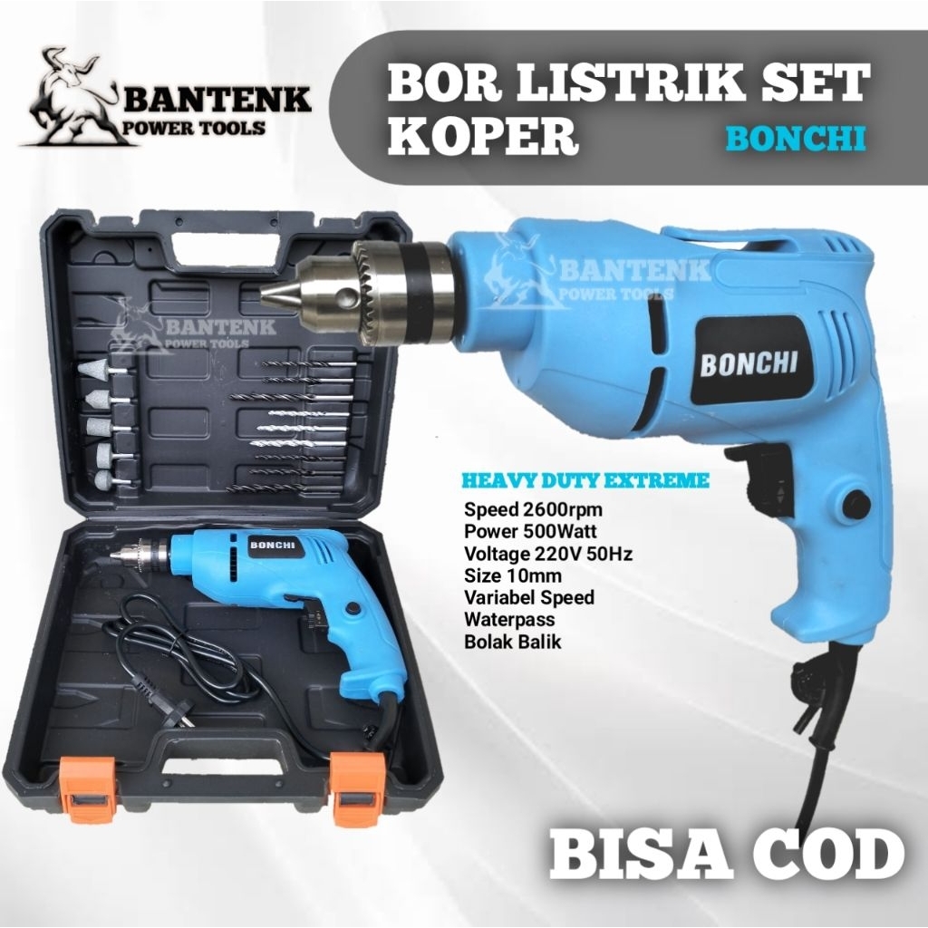 Jual MESIN BOR LENGKAP 10mm T103 BONCHI TOOL. BOR LENGKAP MATA BOR ...