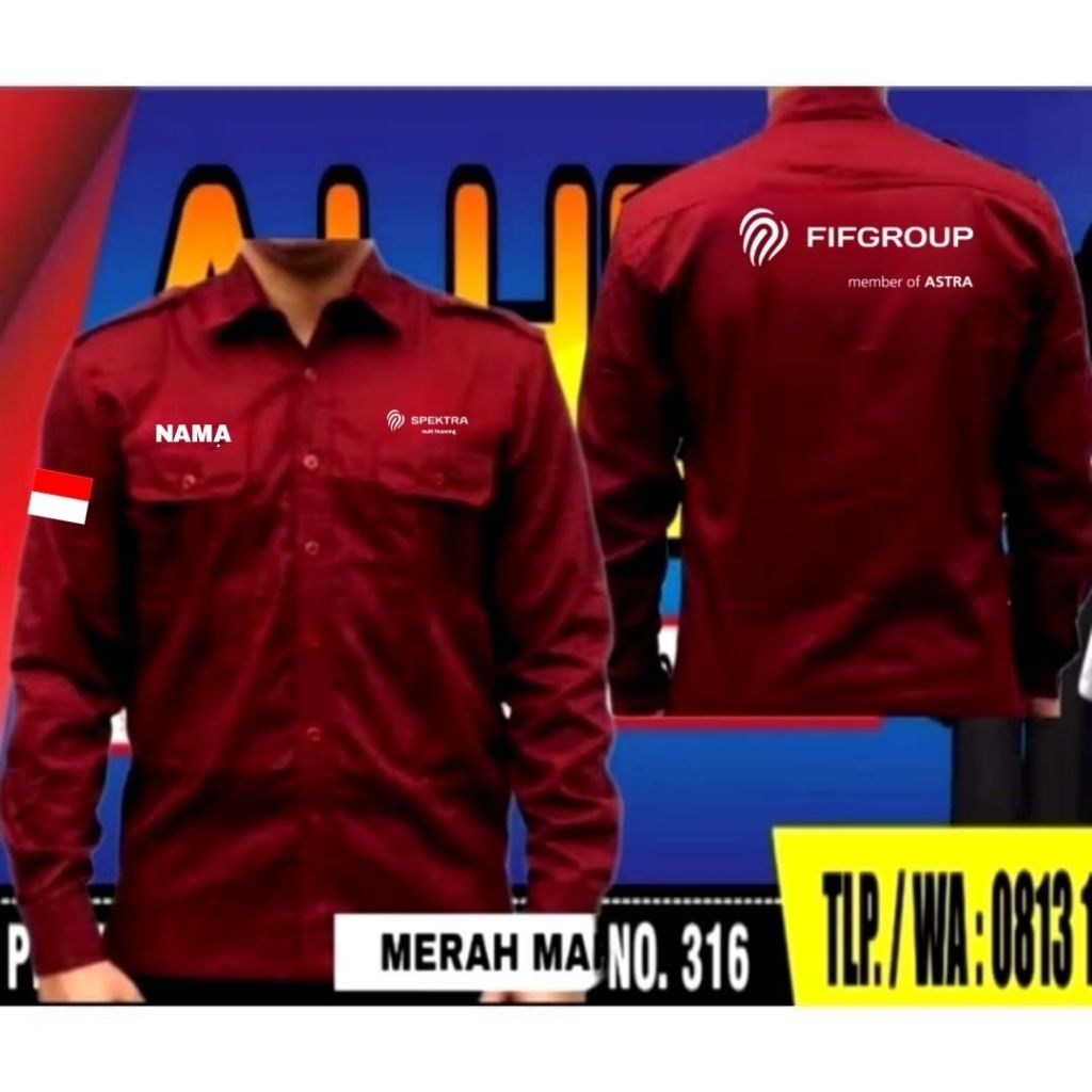 Jual kemeja FIFGroup baju FIFGroup seragam FIFGroup Pdh FIFGroup kemeja ...