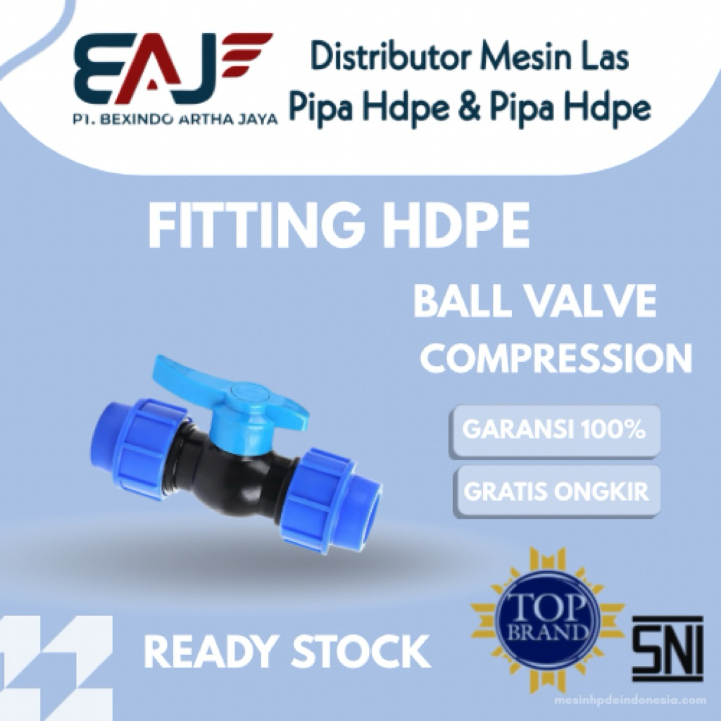 Jual Ball Valve Hdpe Ukuran 63 mm atau 2 Inch | Stop Kran Hdpe ...