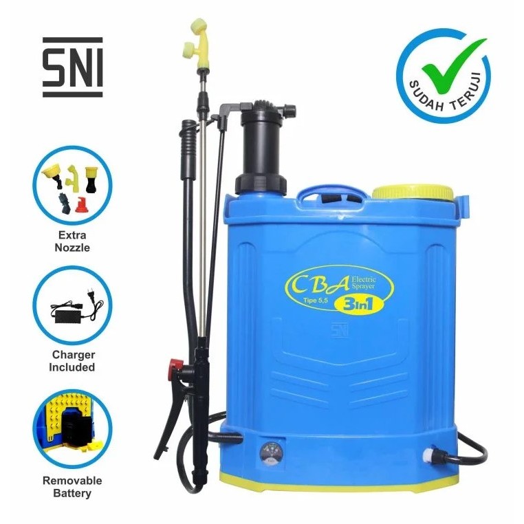Jual SPRAYER ELEKTRIK 3 IN 1 CBA Type 5,5 PREMIUM ORIGINAL isi 16 Liter ...