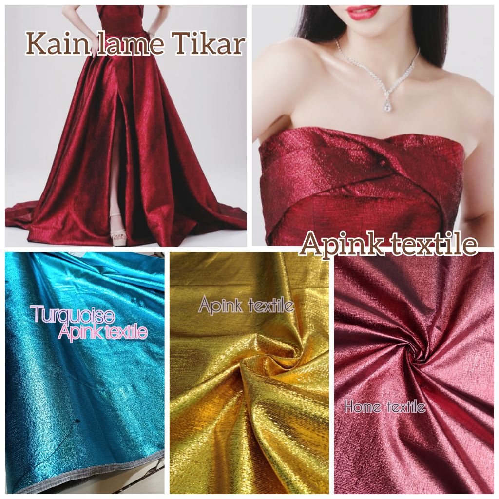 Jual kain lame tikar metalikc- bahan lame kilap tiker polos kain ...