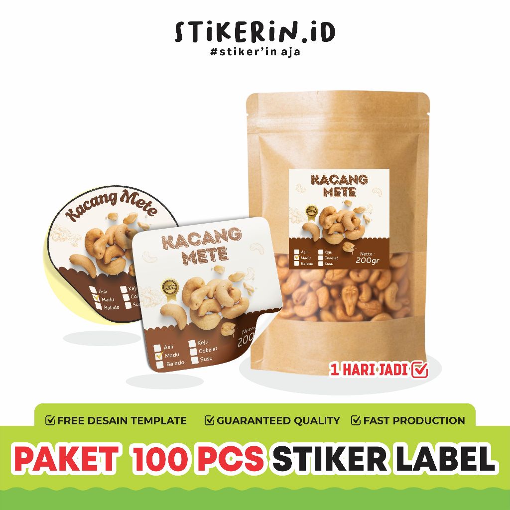 Jual Stiker Label Kemasan Paket 100pcs Plus Cutting | Shopee Indonesia
