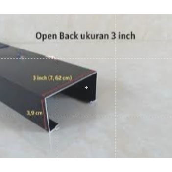 Jual KUSEN ALUMINIUM BAHAN KUSEN - open back 3 inchi tebal 1 mm ...