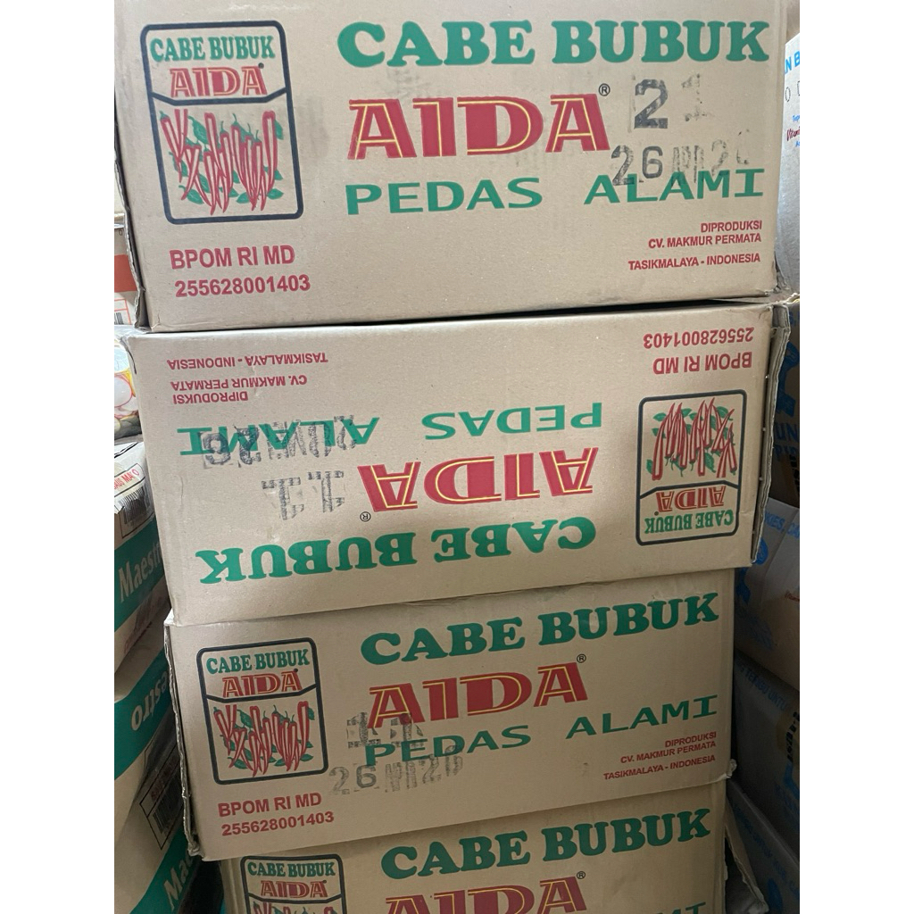 Jual AIDA Cabe Bubuk @500gr per 1 karton | Shopee Indonesia