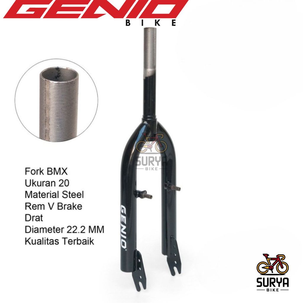Jual Fork BMX 20 GENIO Pivot Hitam Garpu Sepeda BMX 20 | Shopee Indonesia