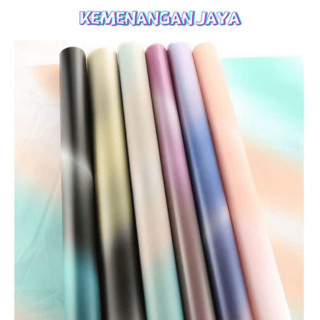 Jual Kertas Buket Gradient Double Line Flower Wrapping Paper Gradasi ...
