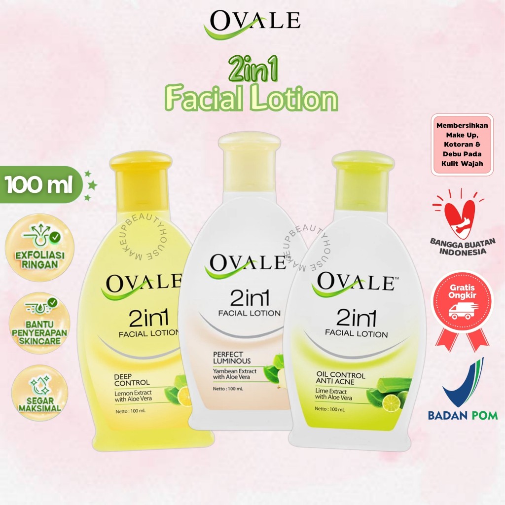 Jual OVALE Facial Lotion Botol 100ml /Lemon/Anti Acne/Bengkoang ...