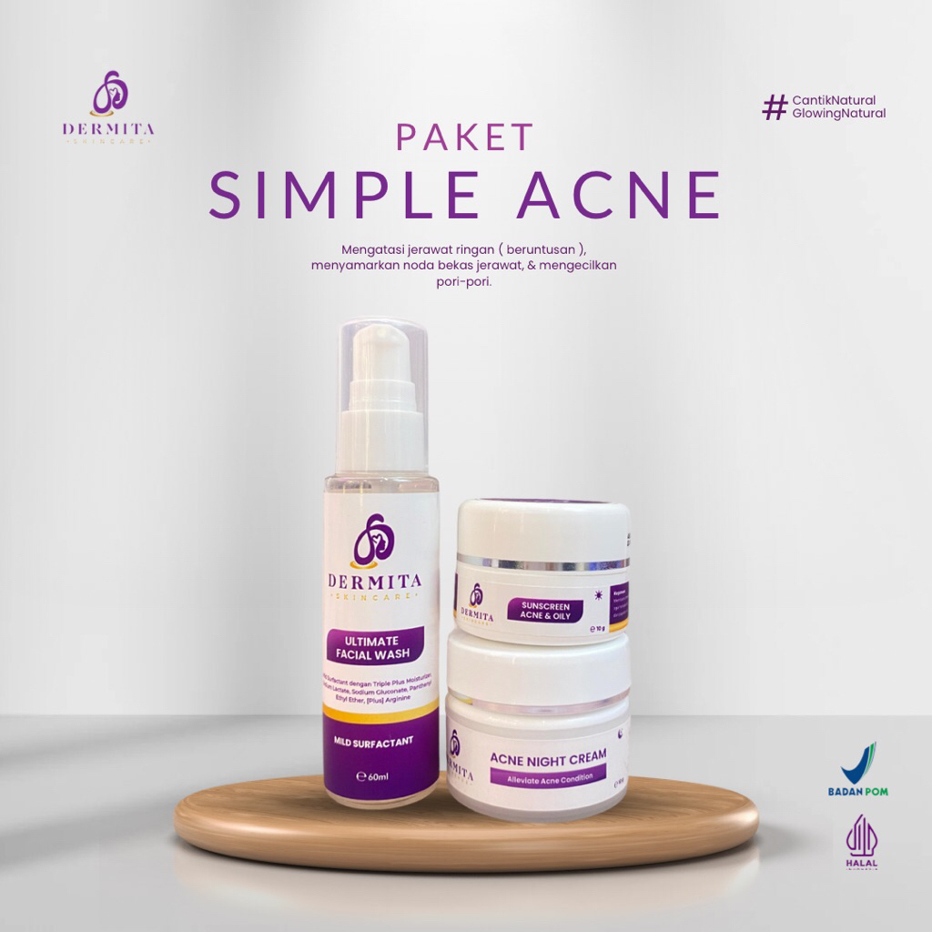Jual Dermita Paket Simple Acne | Shopee Indonesia