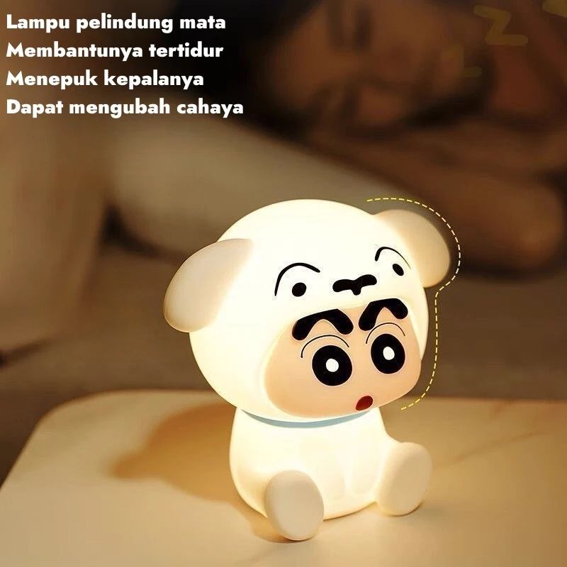 Jual Lampu Tidur LED Crayon Shinchan Silikon Lembut Touch Sensor ...
