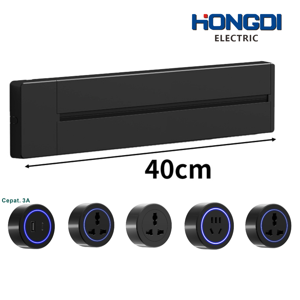 Jual HONGDI Track Socket 8000W - Desain Minimalis All-in-One, Tembaga ...