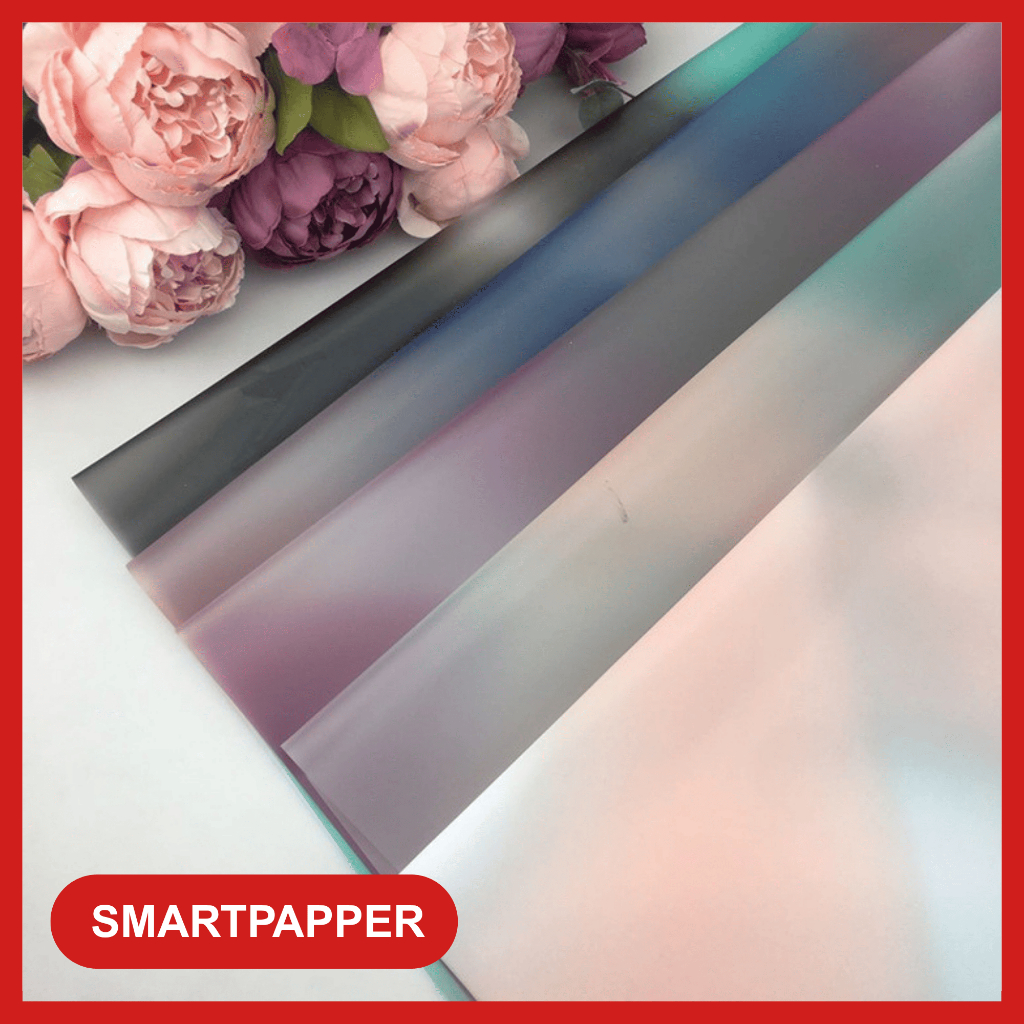 Jual Kertas Buket Bunga Plastik Cellophane Gradient Double Line Flower ...
