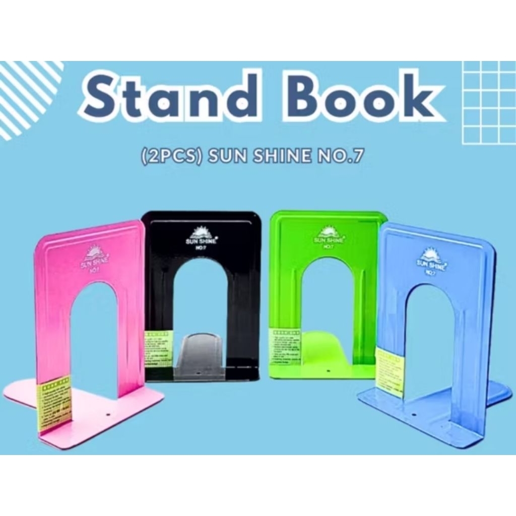 Jual (2 pcs) Penyanggah Buku Besi/Sandaran Buku/ End Book/Book Stand ...
