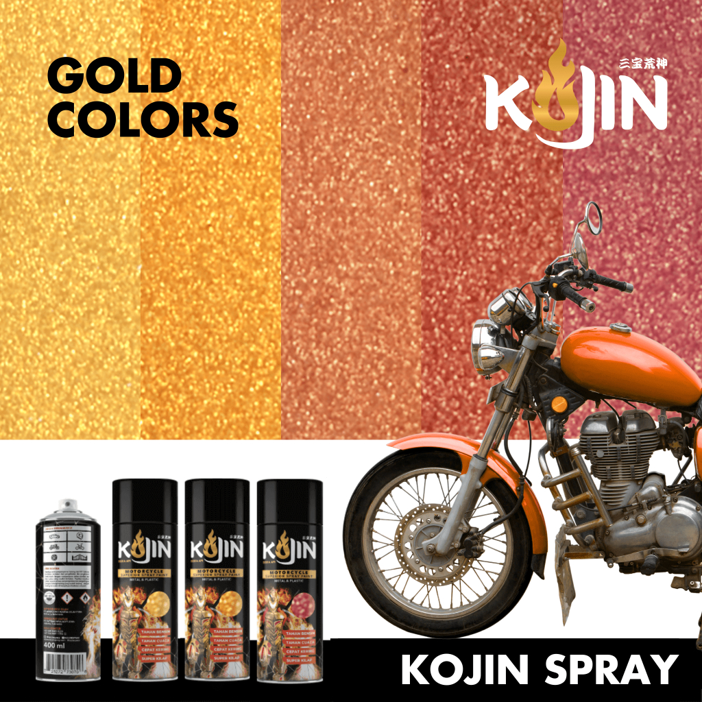 Jual Cat Semprot KOJIN Pilox Aerosol - Gold Warna Emas 400ml Emas ...