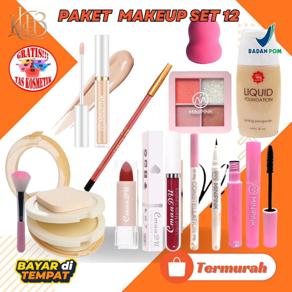 Jual Alat Mek Up Lengkap Termurah 1 Set / Paket Kosmetik Lengkap Murah ...