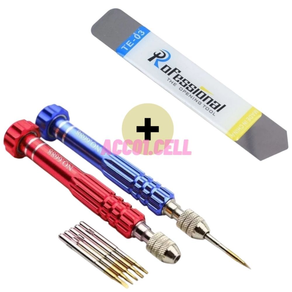 Jual Obeng Set 5 in 1 & Alat Pembuka LCD TE-03 Besi Congkel Servis ...