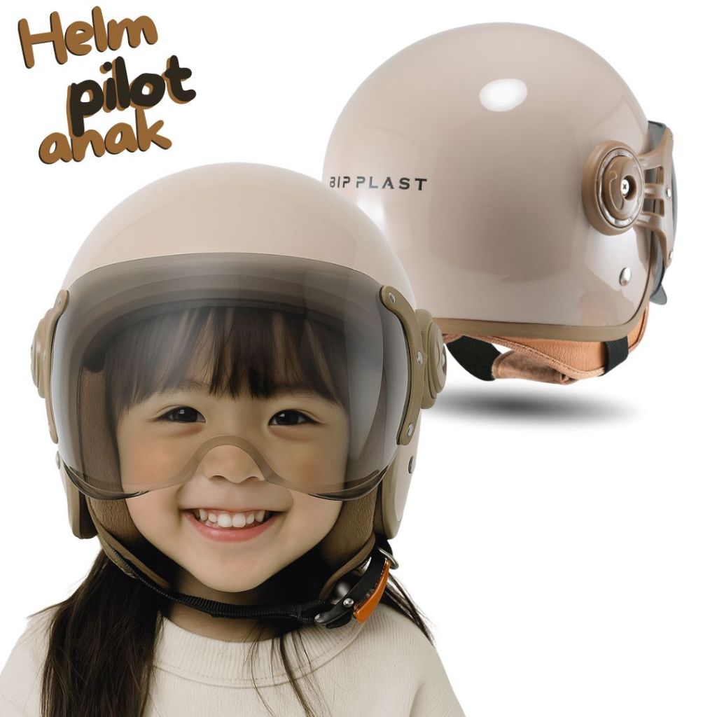 Jual Helm Anak Pilot Bipplast Lunar Kids SNI Polos Laki Perempuan Cowo ...