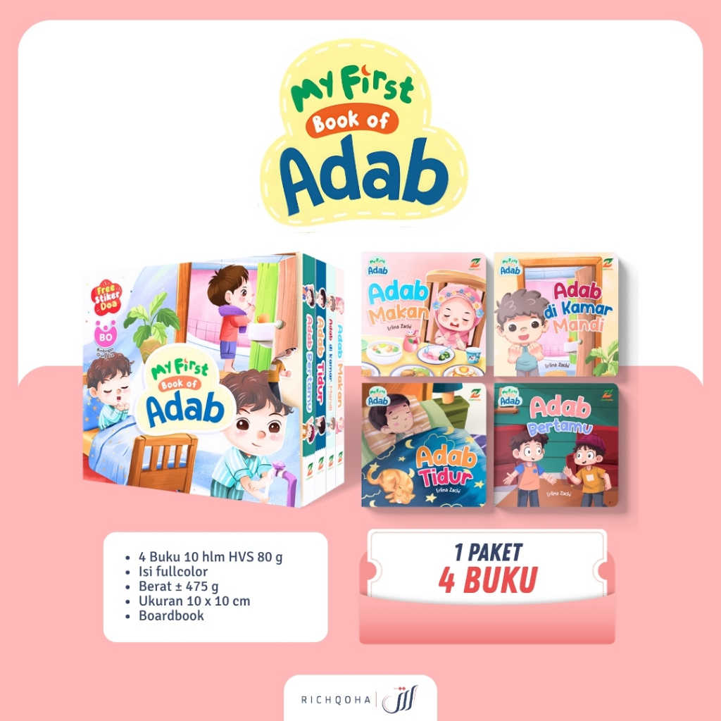Jual Buku adab islami anak My First Book of Adab boardbook full color ...